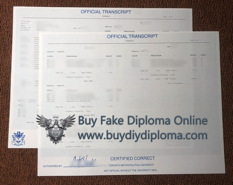 How to copy 100% Toronto Metropolitan University transcript?