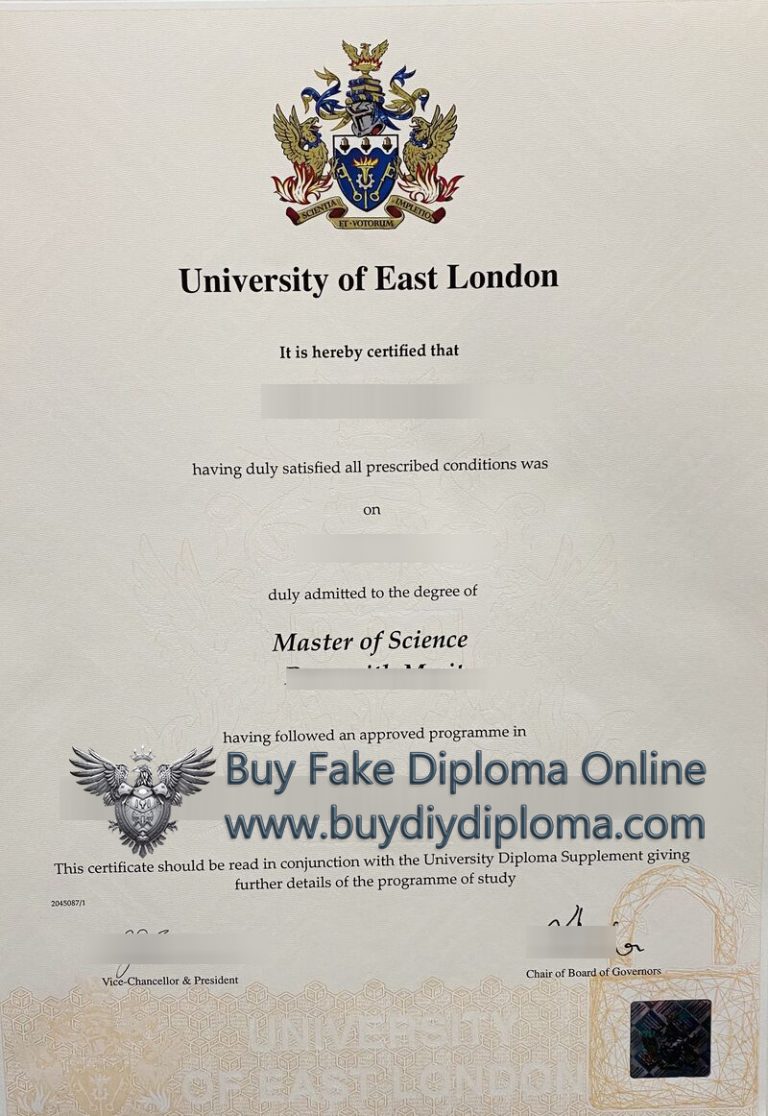 Buy a UEL MSc degree in 2024, Order a University of East London diploma